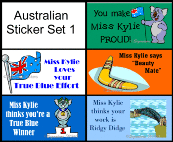 Australian Sticker Set