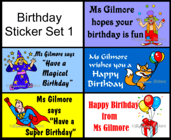 Birthday Sticker Set 1