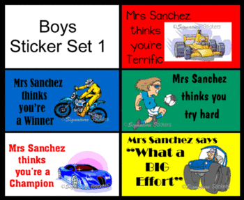 Boys Sticker Set 1