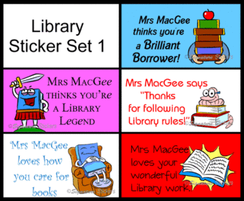 Library Sticker Set 1