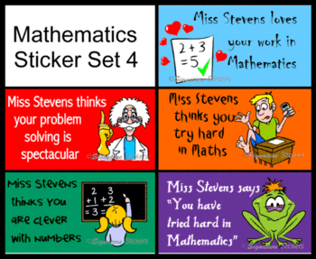 Mathematics Sticker Set 4