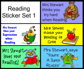 Reading Sticker Set 1