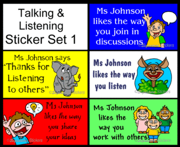 Talking & Listening Sticker Set 1
