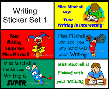 Writing Sticker Set 1